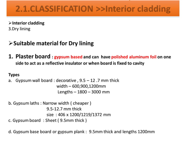 lecture 2 Cladding for external & internal.pdf | Painting | Arts and Crafts