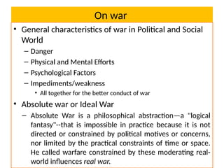 Lecture 2 Clausewitz as a strategist of war | PPTX