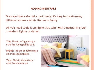 Colors in interior design | PPTX