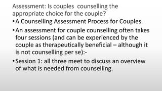 Lecture 2 Couple assessment: common problems experienced by couple | PPTX