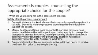 Lecture 2 Couple assessment: common problems experienced by couple | PPTX