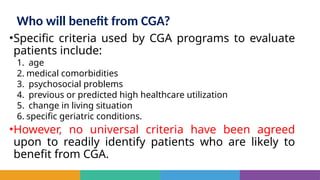 lecture 2_Comprehensive geriatric assessment and multidisciplinary team ...