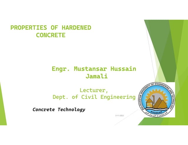 civil engineering material of concrete pdf | PPT