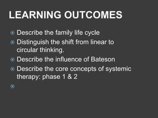 Lecture 2 core concepts in systemic therapy | PPTX