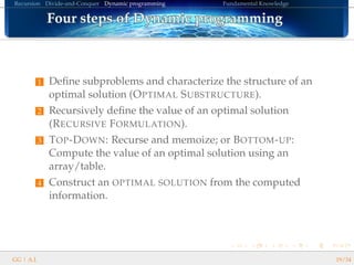 Divide&Conquer & Dynamic Programming | PDF