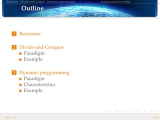 Divide&Conquer & Dynamic Programming | PDF