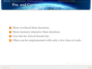 Divide&Conquer & Dynamic Programming | PDF