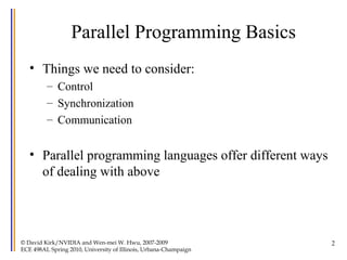 Lecture2 cuda spring 2010 | PPT | Operating Systems | Computer Software and Applications