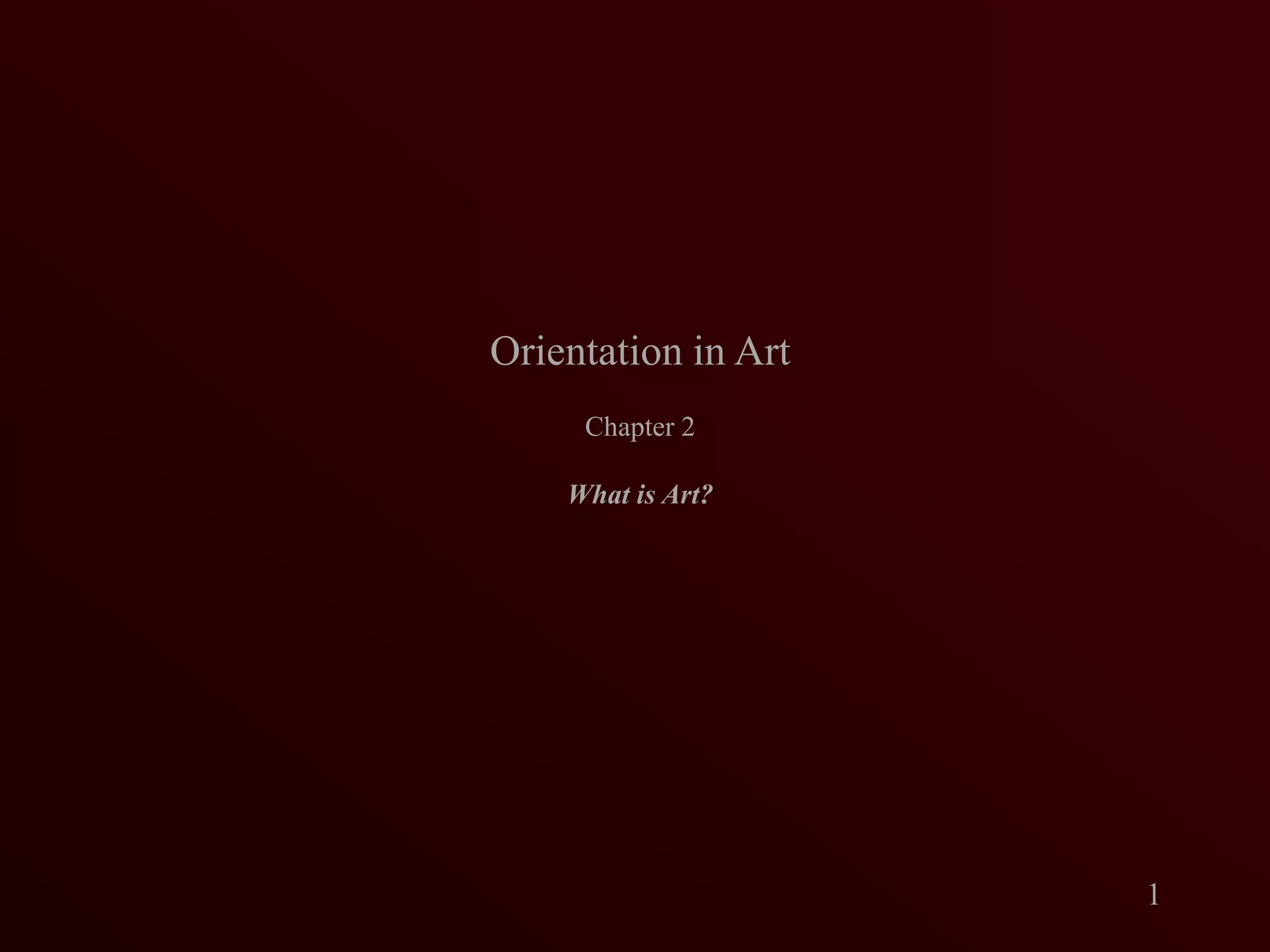 Lecture 2c what is art on line | PPT