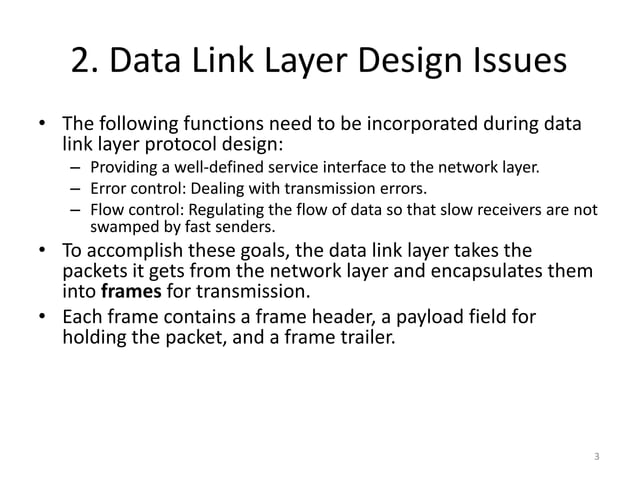 Lecture 2 data link layer 1 v1 | PPT