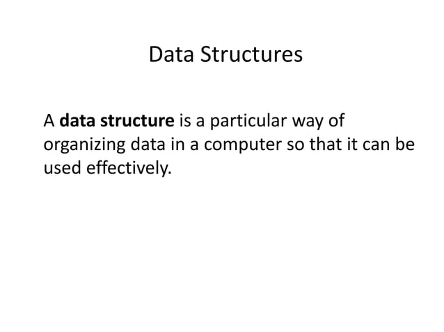 Lecture 2 Data Structure Introduction Ppt