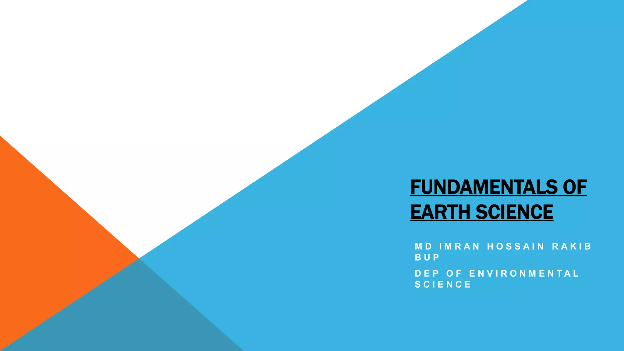 Fundamentals of Earth Science | PPTX