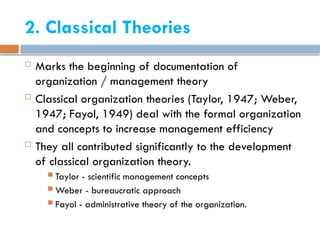 LECTURE 2 EVOLUTION OF ORGANIZATION THEORY.pptx