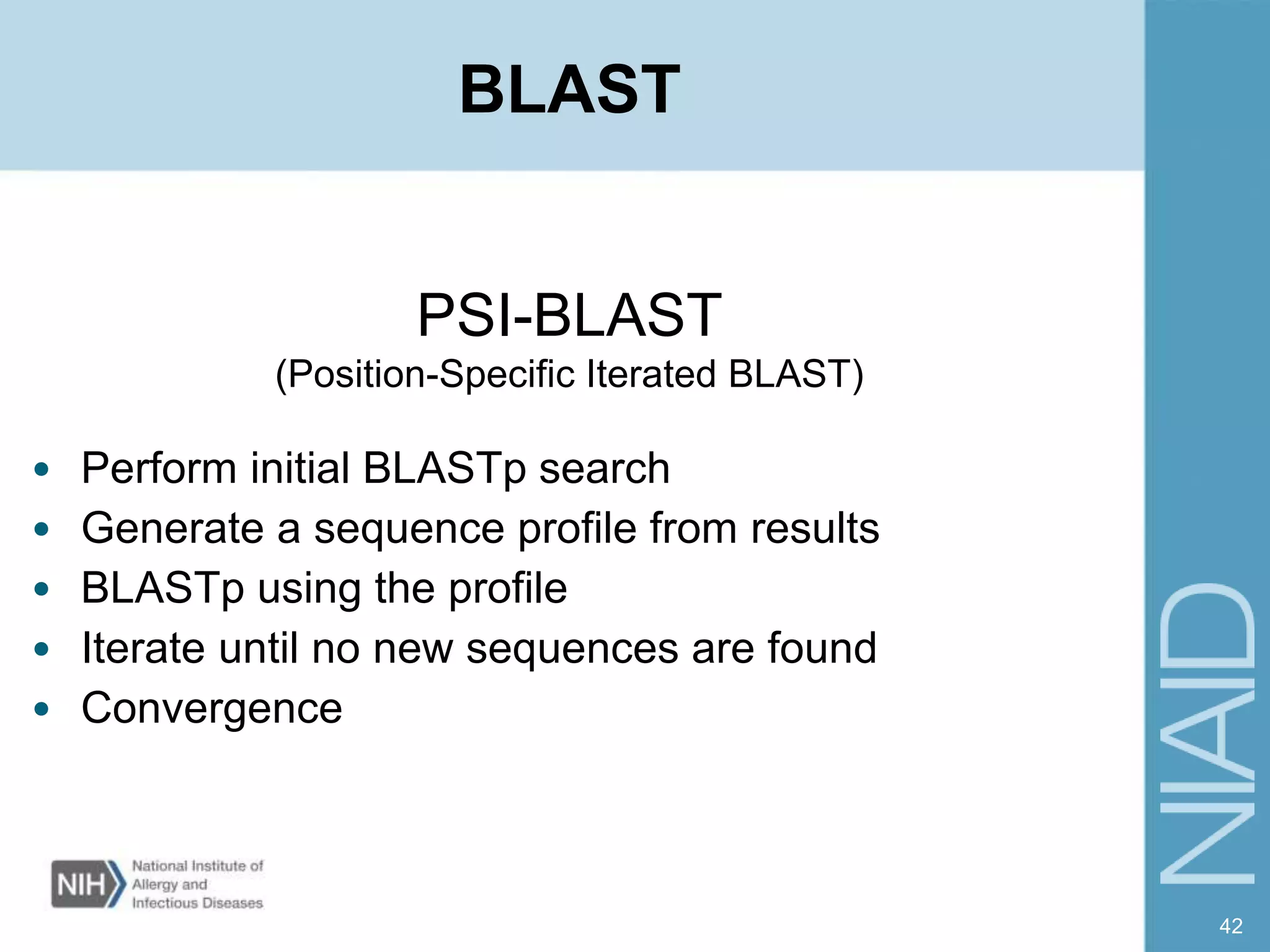 BLAST and sequence alignment | PPTX