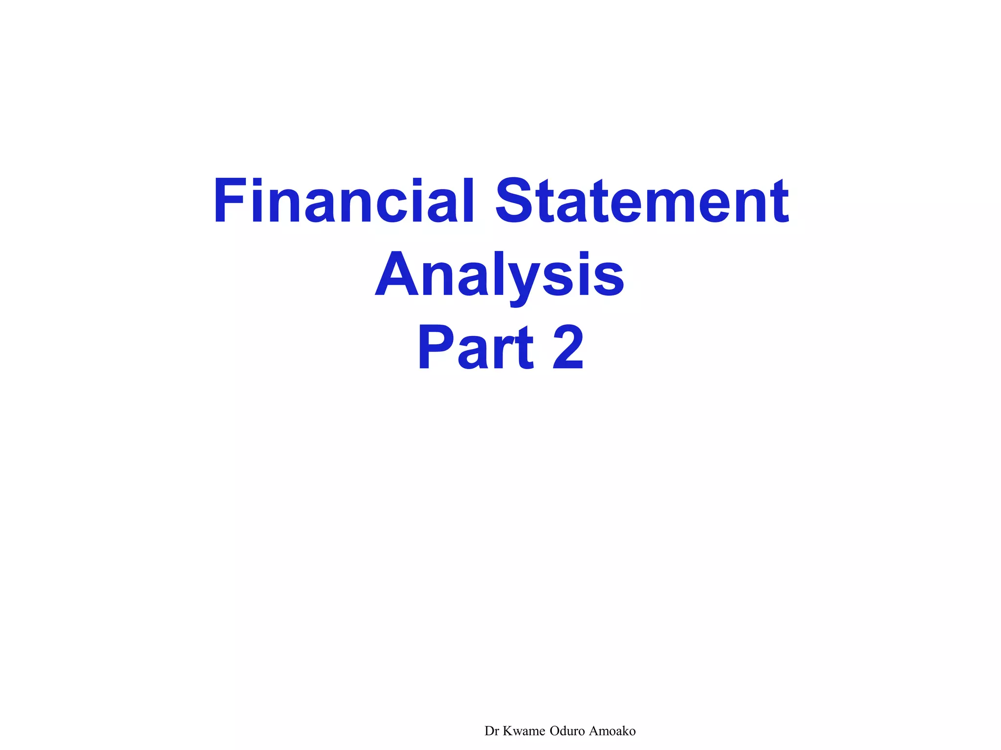 Financial Statement Analysis Tools | PPT