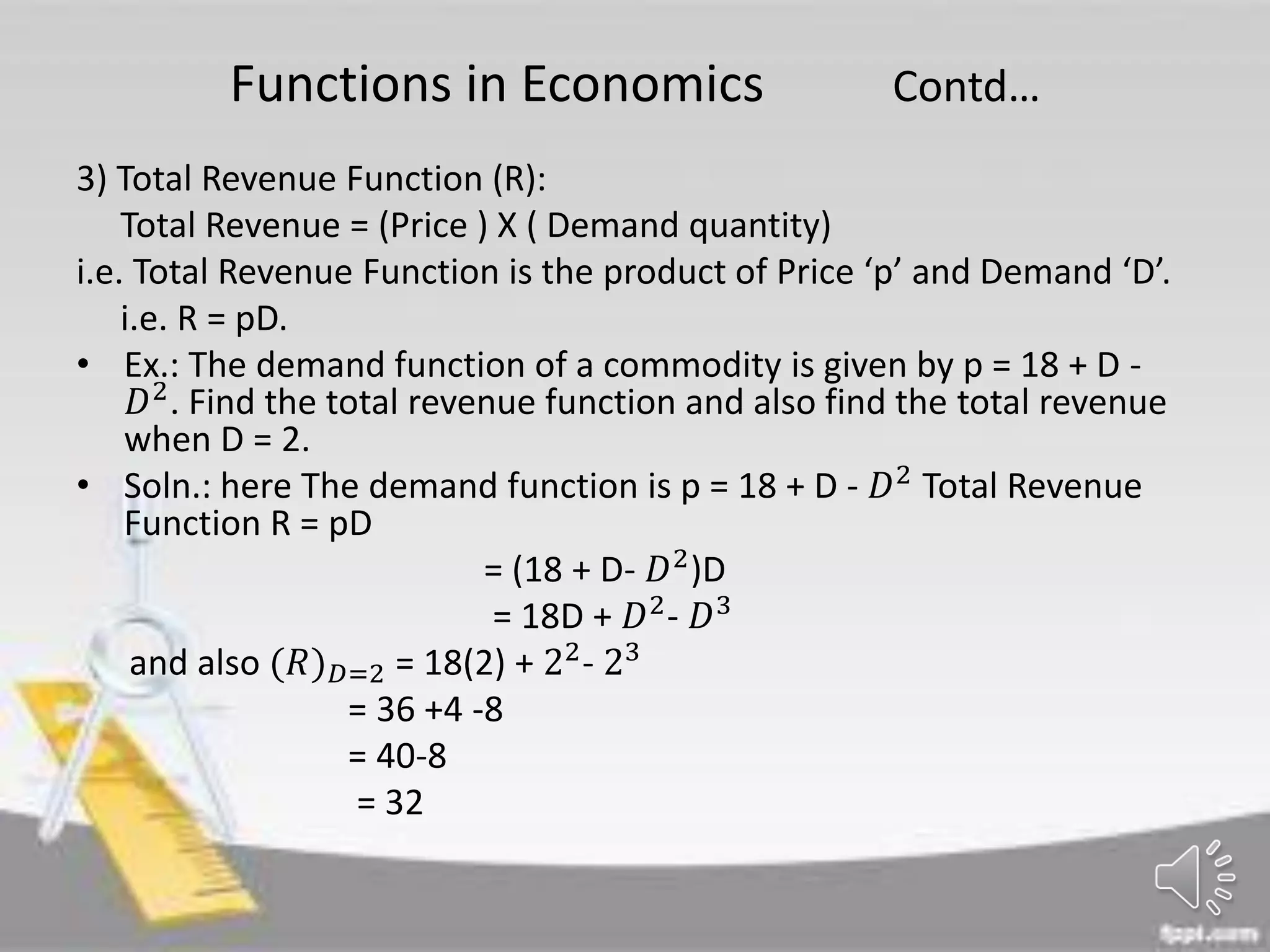 Functions in Economics Part-I.pdf | Business | Business and Finance