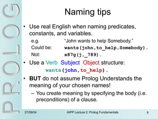Prolog fundamentals for beeginers in windows.ppt