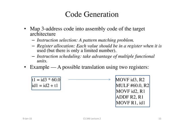 Lecture2 general structure of a compiler | PDF