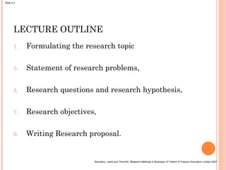 Lecture 2 generating the research idea | PPT
