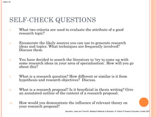 Lecture 2 generating the research idea | PPT