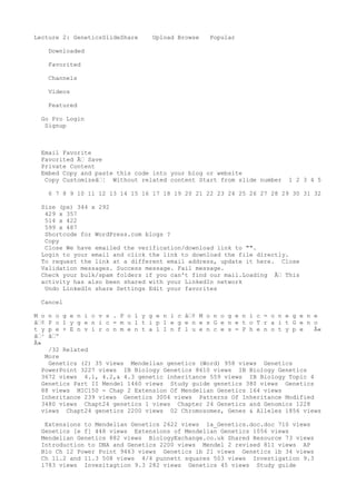 Lecture 2 genetics | PDF
