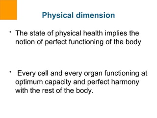 lecture 2,health dimensions by Dr moneer Ali ppt | PPT