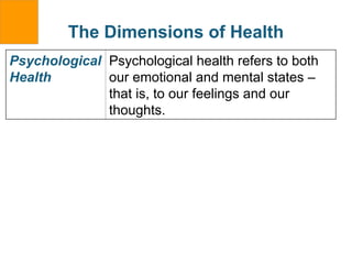 lecture 2,health dimensions by Dr moneer Ali ppt | PPT
