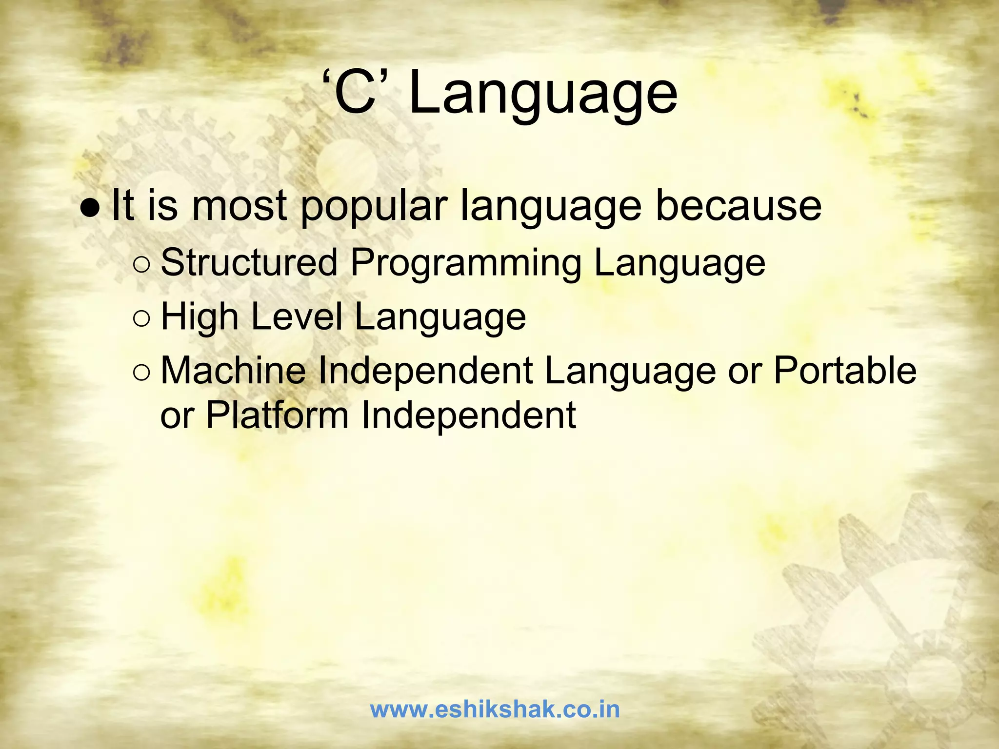 Lecture 2 history_of_c | PDF