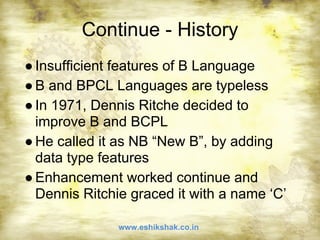Lecture 2 history_of_c | PDF