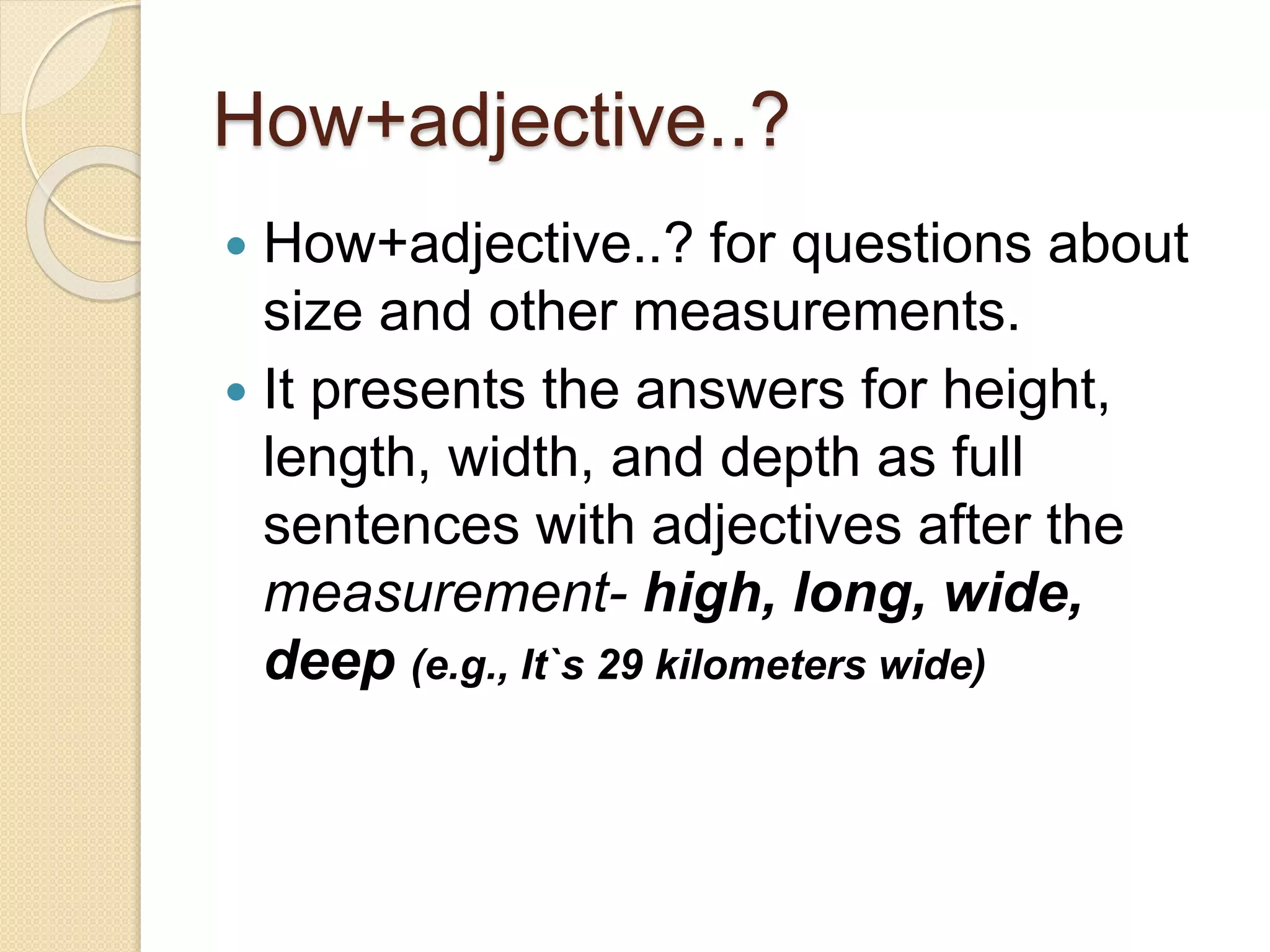 Lecture2 how+adjective | PPTX
