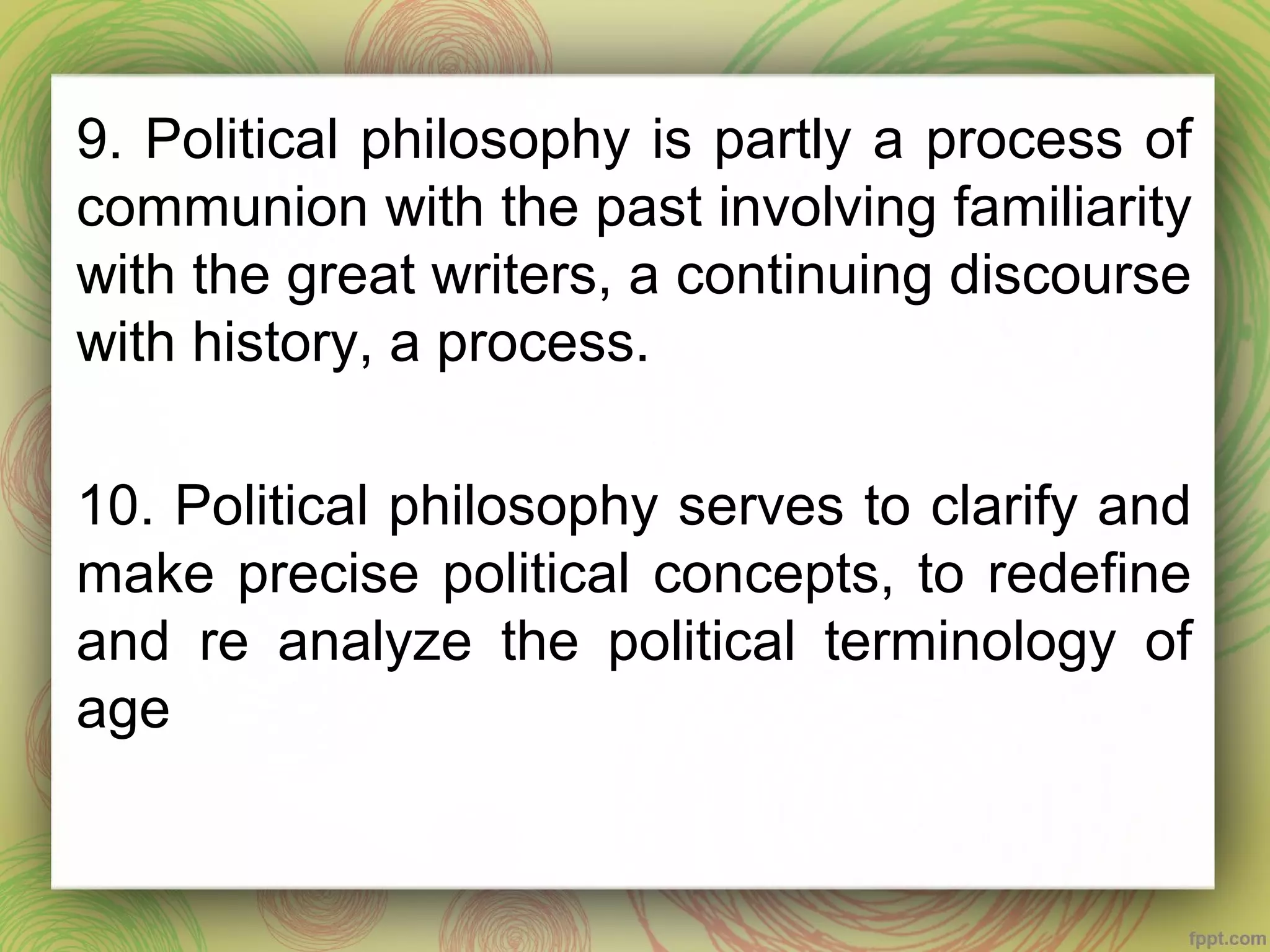 Lecture 2 POLITICAL PHILOSOPHY/THOUGHT and THEORY | PPT