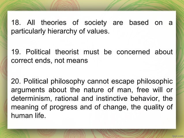 Lecture 2 POLITICAL PHILOSOPHY/THOUGHT and THEORY | PPT