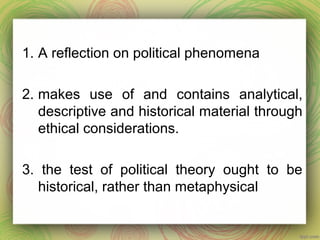 Lecture 2 POLITICAL PHILOSOPHY/THOUGHT and THEORY | PPT