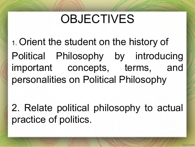Lecture 2 POLITICAL PHILOSOPHY/THOUGHT and THEORY