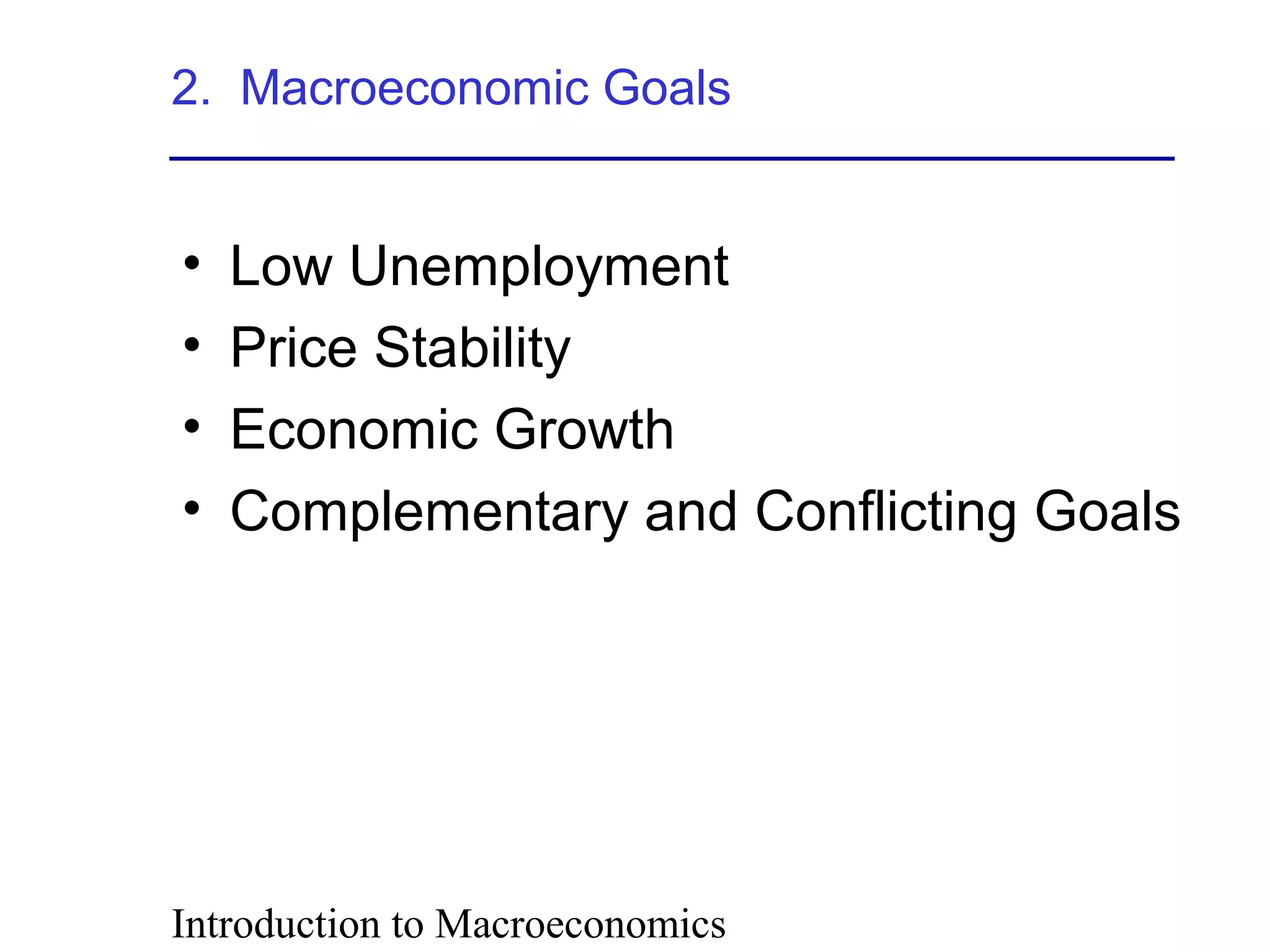 Lecture # 2 @ ibt macroeconomics goals) | PPT