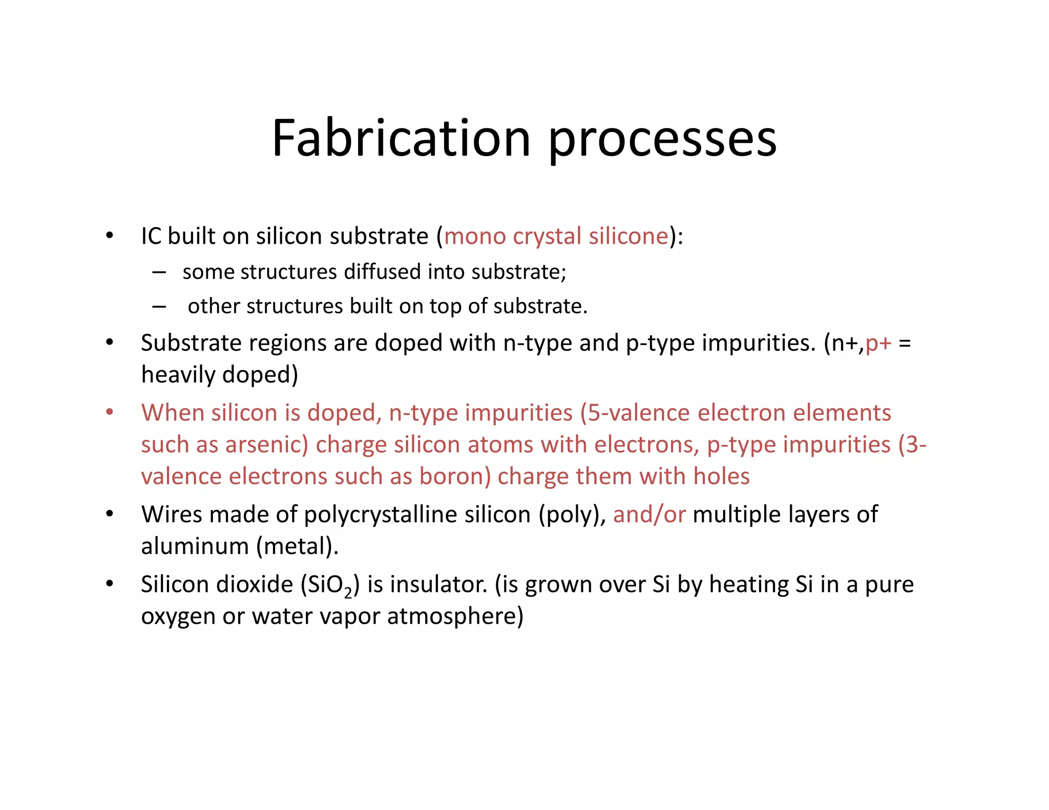 Lecture 2 ic fabrication processing & wafer preparation | PDF