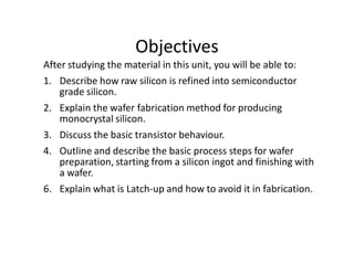 Lecture 2 ic fabrication processing & wafer preparation | PDF