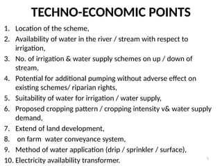 lift irrigation system design and management | PPTX