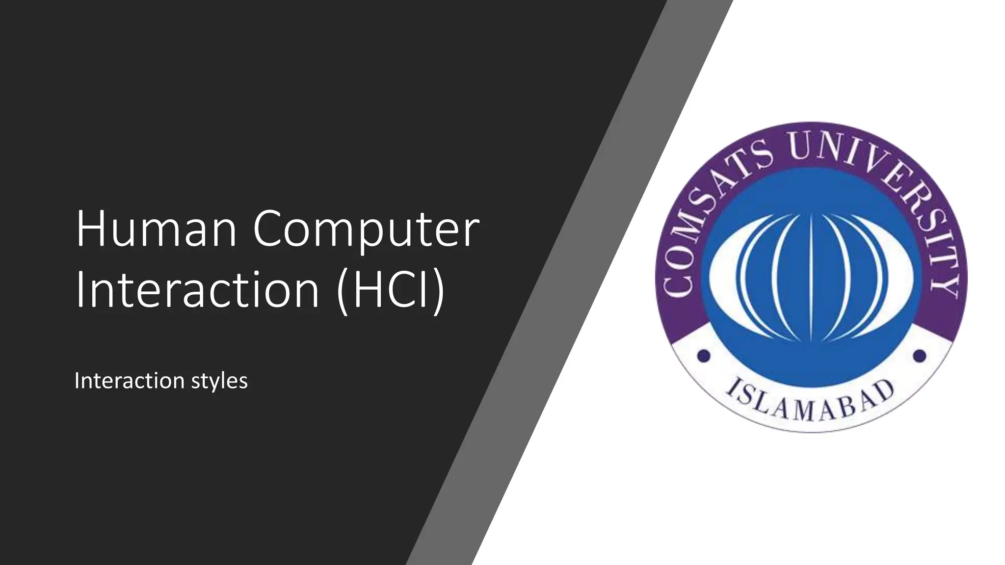Human computer interaction chapter 2 interaction Styles.pptx