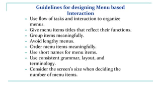 Human computer interaction chapter 2 interaction Styles.pptx