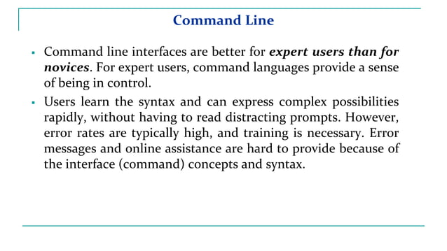 Human computer interaction chapter 2 interaction Styles.pptx | Operating Systems | Computer ...