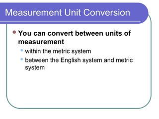 Lecture 2 Introduction to the Metric System.ppt