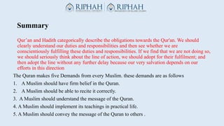 Intro to Basic Teachings of Quran.pptx... | PPTX