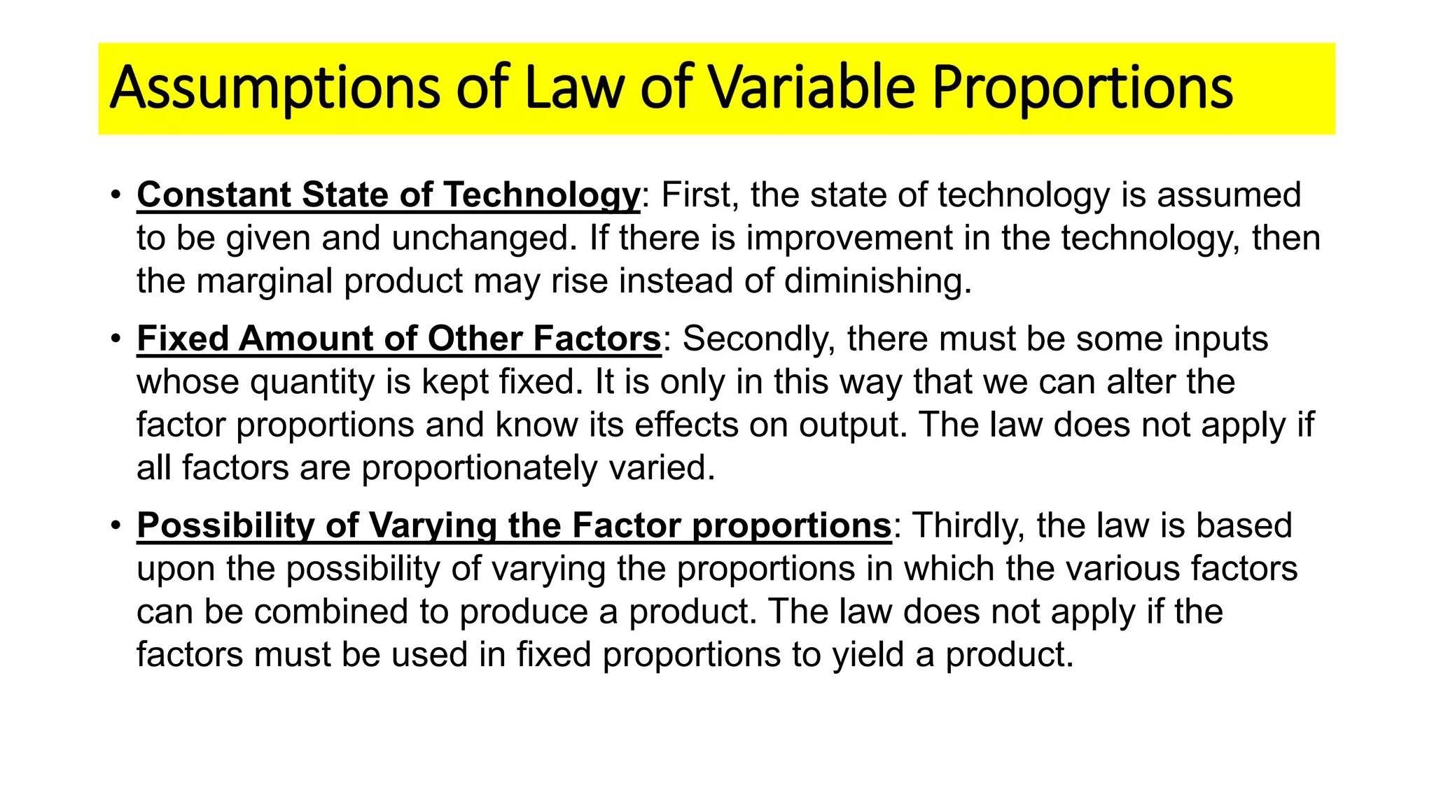 Lecture 2 - Law of Returns to a Factor | PPTX