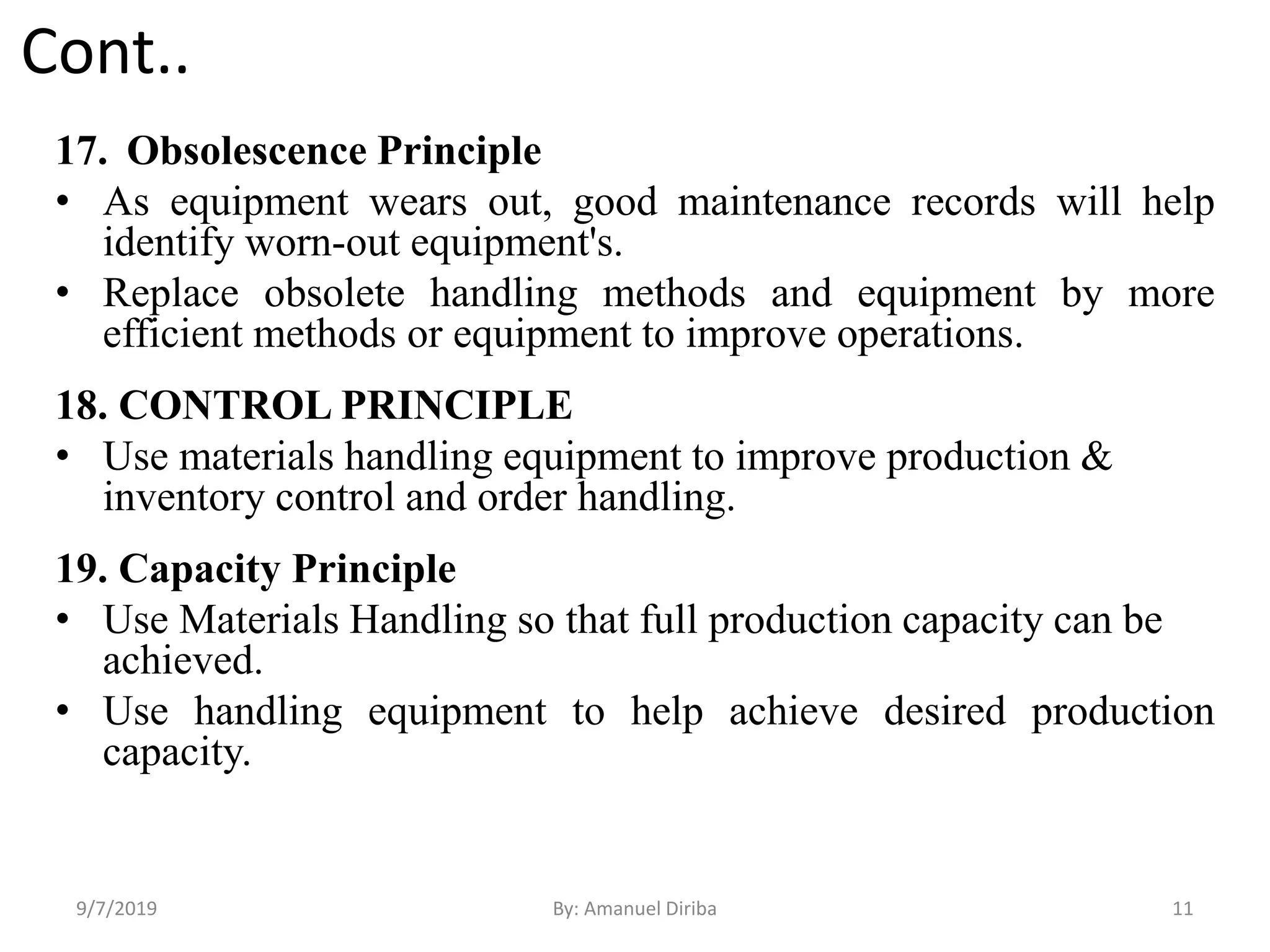 Lecture 2 Material Handling Equipment | PPTX