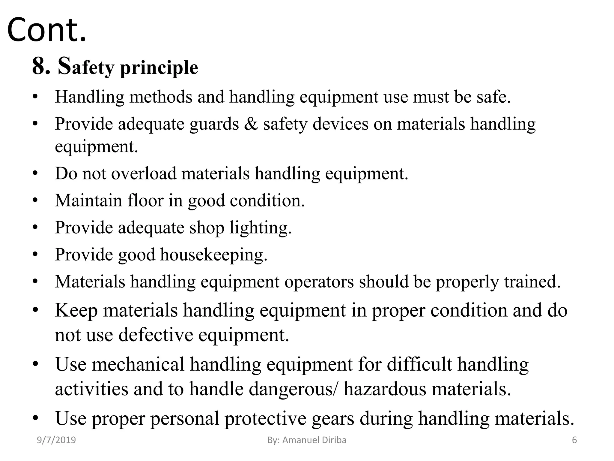 Lecture 2 Material Handling Equipment | PPTX