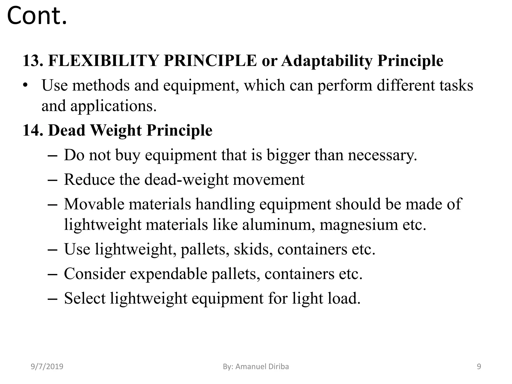 Lecture 2 Material Handling Equipment | PPTX