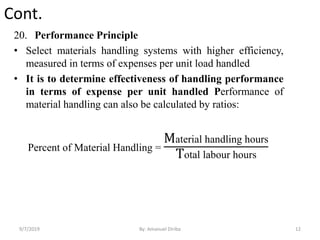 Lecture 2 Material Handling Equipment | PPTX