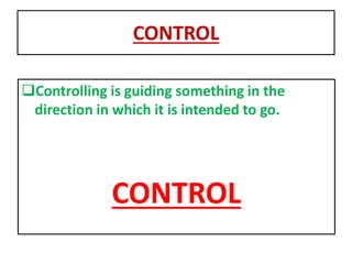 Management Control System Characteristics | PPTX