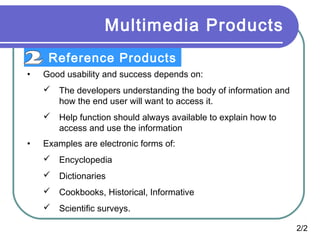 Multimedia Products | PPT